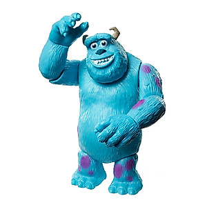 Pixar Sulley Figure True to Movie Scale Character Action Doll Highly Posable with Authentic Costumes for Storytelling, Collecting, Monsters, Inc. Toys for Kids Gift Ages 3 and Up