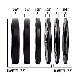 REP Bumper Plates for Strength and Conditioning Workouts and Weightlifting- 370 LB Set