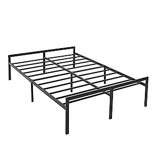 Mofesun Metal Bed Frame Full - Black Metal Platform Bed 14 Inch with Storage, Heavy Duty Easy Assembly No Box Spring Needed (Full)