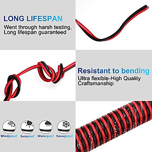 RWUJILONG 12V/24V Cigarette Lighter Plug to SAE Quick Release Adapter Extension Cable 10FT with SAE Reverse Polarity Adapter and 15A Spare Fuse