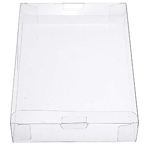 CHILDMORY 10Pcs Clear Box Case Sleeve CIB Protector for SNES N64 Games Cartridge Box