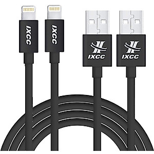 iXCC MFi Lightning Cable 10ft, iPhone Charger, for iPhone X, 8, 8 Plus, 7, 7 Plus, 6s, 6s Plus, 6, 6 Plus, SE 5s 5c 5, iPad Air 2 Pro, iPad Mini 2 3 4, iPad 4th Gen (Black)