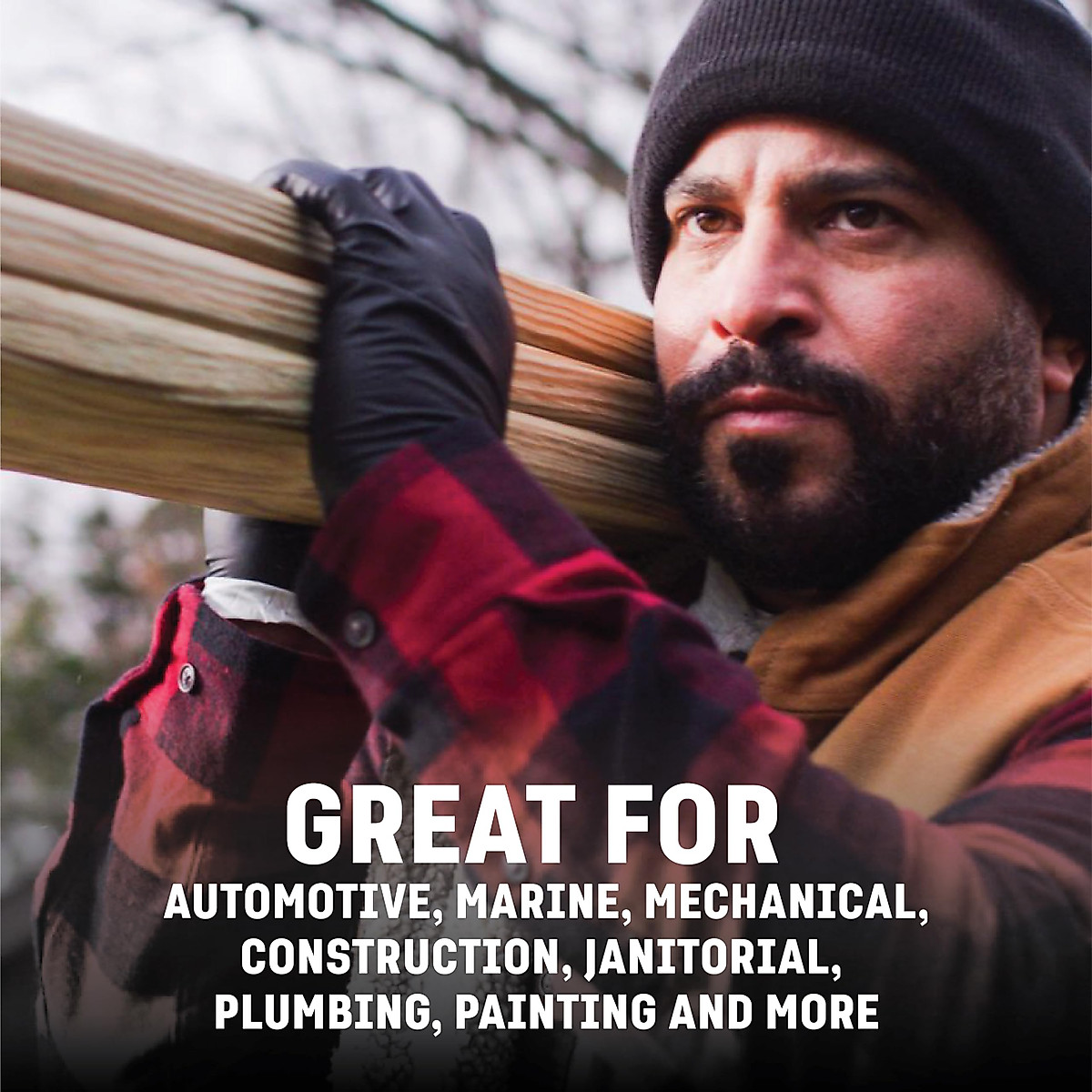 Venom Steel Premium Industrial Black Nitrile Gloves, One Size Fits Most, (Pack of 50)