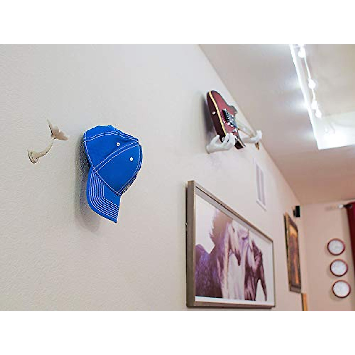 Set of 4 Cast Iron Whale Tail Wall Hooks Nautical Decorative Towel or Coat Hanging Beach House Coastal Accent Decor