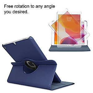 NEWQIANG for iPad Air 1st Case Cover - 360 Degree Rotating Stand, Auto Sleep Wake - Fit for Model A1474 A1475 A1476 MD785LL/A MD876LL/A (A6 - Blue)
