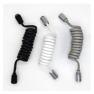 Spring Plumbing Telephone Line Flexible Water Hose Toilet Bidet Sprayer G 1/2 Connection Bathroom Accessories 1.5m/2m/3m ( Color : Grey , Size : 200cm )
