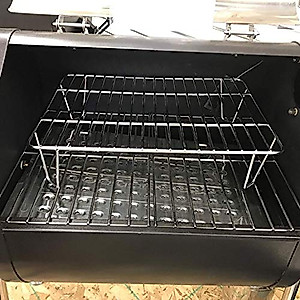 Green Mountain Grills GMG-6016 Davy Crocket Pellet Grill Upper Rack Addition for Doubled Cooking Space, Silver