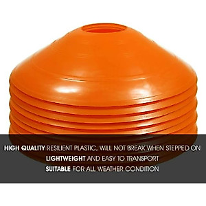 Yes4All Ultimate Combo Agility Ladder Training (Orange) Set – Speed Agility Ladder Orange 12 Adjustable Rungs, 12 Agility Cones & 4 Steel Stakes - Included Carry Bag