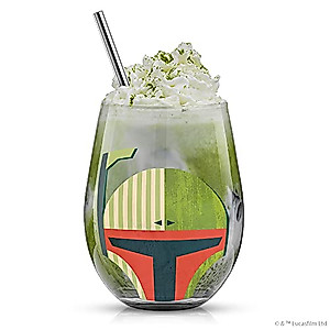 JoyJolt Star Wars™ Helmet Hues Tumblers Stemless Glasses. Set of 4 Large 19oz Stemless Glass Drinking Glasses, Star Wars Kitchen Glasses. Star Wars Gifts and, Star Wars Collectibles for Adults