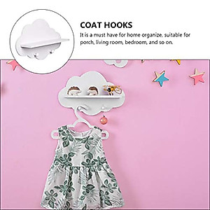 WINOMO Cloud Wall Hook Wall Key Hangers Clothes Coat Rack Hat Scarf Hook Decorative Hook for Girls Bedroom Kitchen Bathroom Entryway Balcony