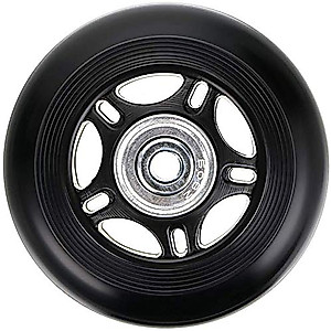 GSHFIGHTING Black Luggage Suitcase Replacement 2 Wheels Sets 70mm x 24mm x 8mm/2.75" x 0.94" x 0.31" Axles 40mm/1.57" Inline Skate Wheels Replacement Wheel with Bearings ABEC 608zz