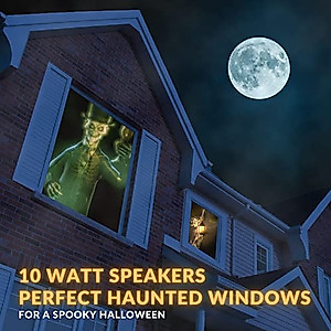 HP1 Halloween Projector for Windows, Pumpkins, Other Holographic Projections, Premium DLP LED Projector with 5 Onboard Spectral Illusions Ghosts and wraiths, Built in Speaker, 4 Hr Battery, Bluetooth