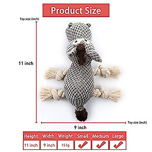 Sedioso Dog Toys, Dog Plush Toy for Large Breed, Cute Squeaky Dog Toys with Crinkle Paper, Dog Chew Toys for Puppy, Small, Middle, Big Dogs (Donkey(Grey))