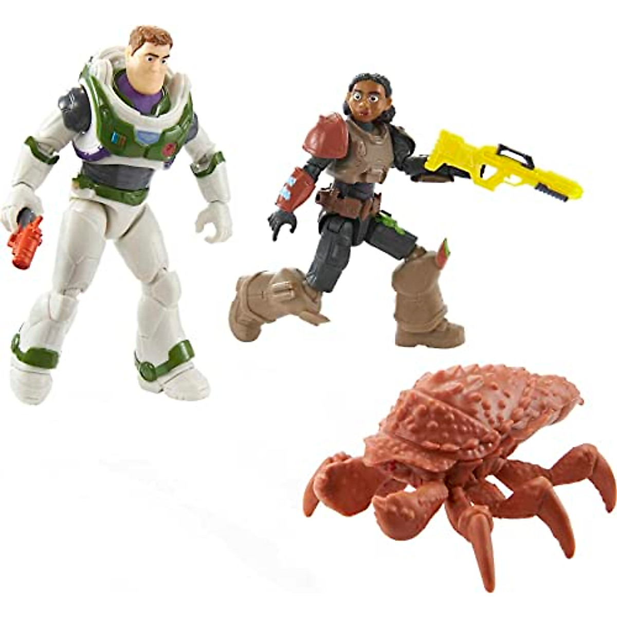 Mattel Lightyear Toys Toy Figures and Accessories, 5-in Scale Izzy & Buzz Figures, Oversized Bug & Blasters