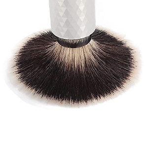 Beard Brush for Men, Alloy Handle Nylon Bristles Shaving Brush, Quick Dry Dirt Removal Mustache Men Shaving Brush for Home and Salon