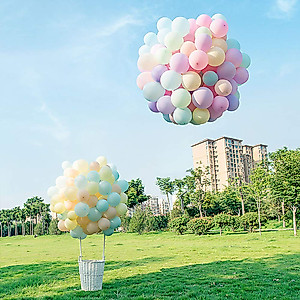 Latex Balloons Macaron Rainbow Party Balloons 5 Inch Pearlescent Helium Pastel Candy Balloons for Birthday Wedding Engagement Halloween Christmas Holiday Party Decorations Random Color 200 Pack