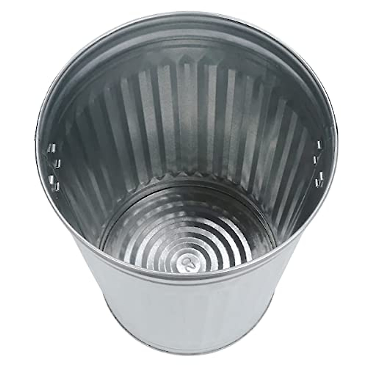 UTY 20 Gallon Galvanized Steel Trash Can with Lid, Silver, 17.5 inch*17.5 inch*23.5 inch