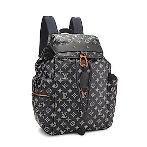 Louis Vuitton, Pre-Loved Navy Monogram Canvas Discovery Backpack, Navy