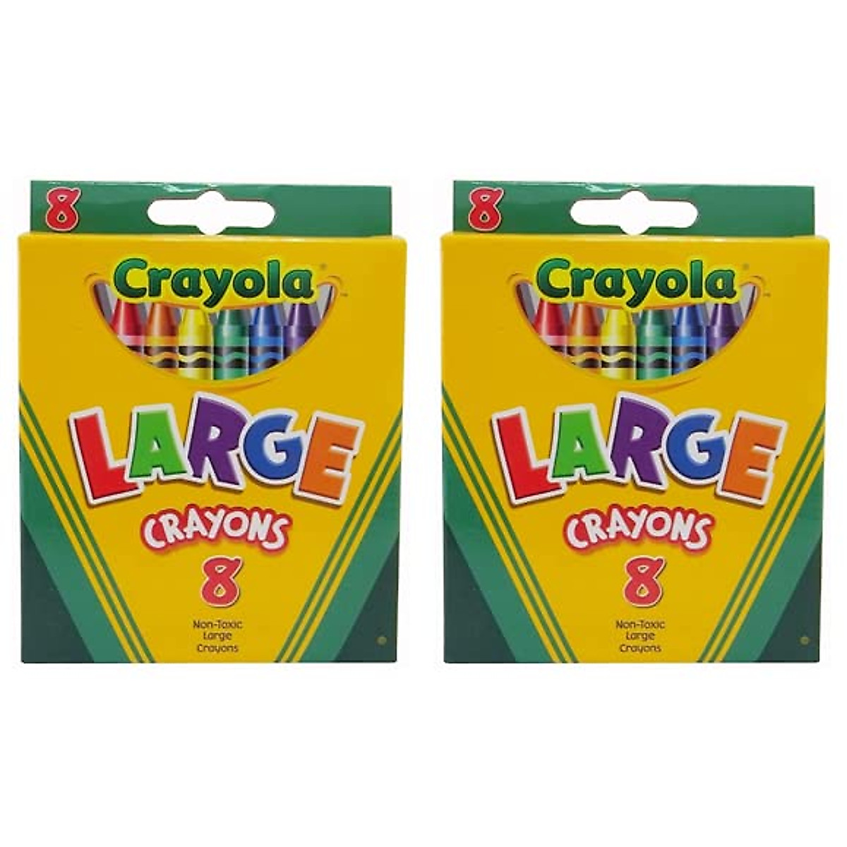 Crayola Large Crayons Tuck Box - 8 Count - 2 Packs