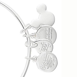 Alex and Ani Disney Cinderella Have Courage and Be Kind Bangle Bracelet Charm Silver