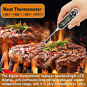 POLIGO 26PC Exclusive BBQ Grill Accessories in Aluminum Case for Birthday Christmas Grilling Gifts - Premium Grill Utensils Set with Barbecue Claws, Meat Injector, Thermometer for Smoker, Camping