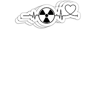 Radiology Heartbeat Rad Tech Radiologist Xray Tech 4x3 Decals Stickers for Laptop Window Car Bumper Helmet Water Bottle (3 PCs/Pack)