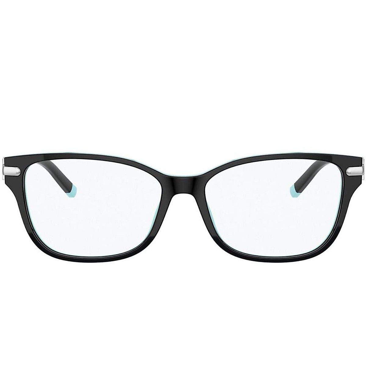 Tiffany & Co. Woman Sunglasses Black On Tiffany Blue Frame, Demo Lens Lenses, 52MM