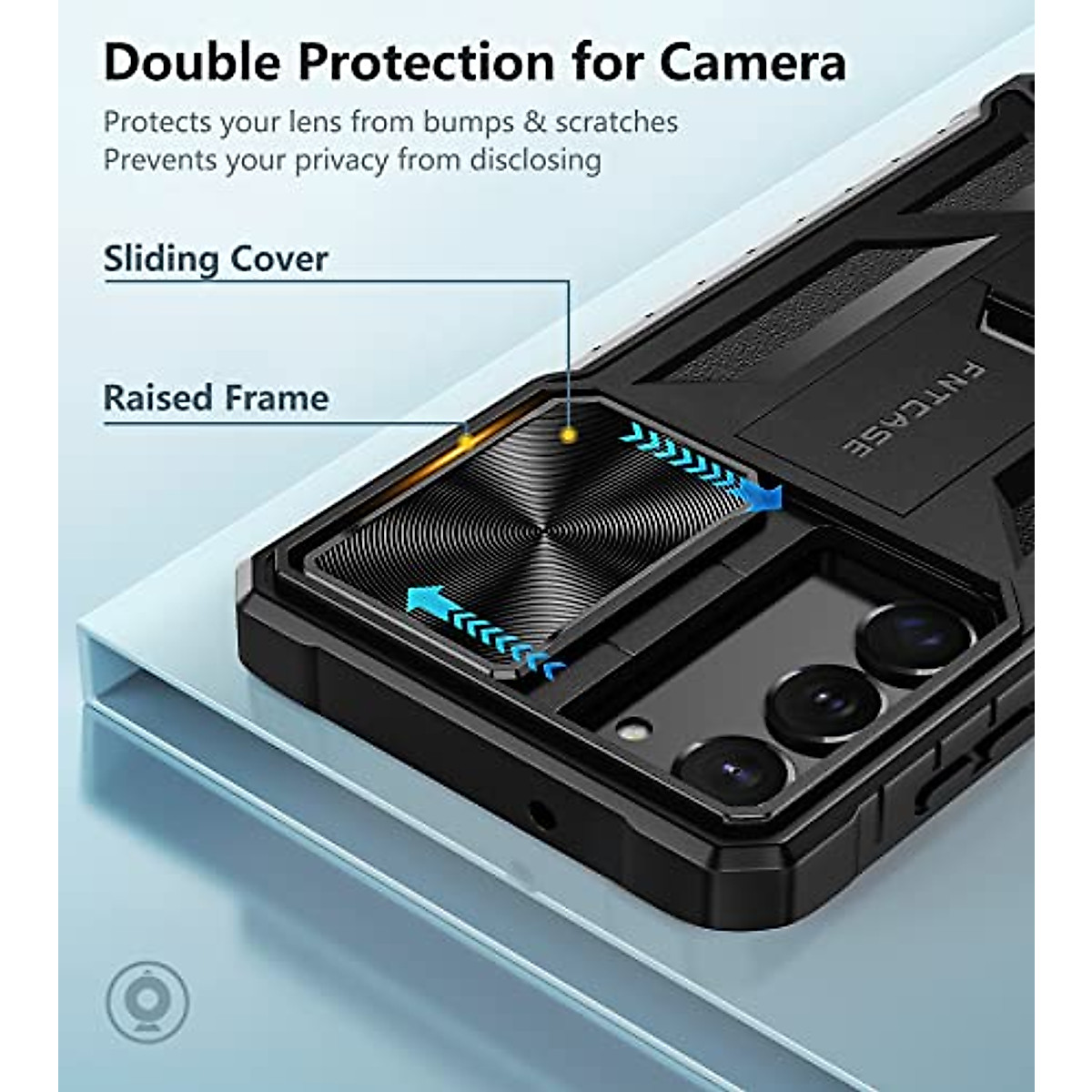 FNTCASE for Samsung Galaxy S23 Case: Military Grade Drop Proof Protection Rugged Protective Cell Phone Cover with Kickstand | Shockproof TPU Matte Textured Sturdy Bumper Cases for Galaxy S23 5G 6.1''