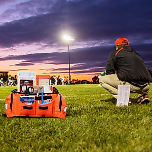 MFASCO Sports First Aid Kit Bag - 326-Piece Emergency Medical Kit in an Orange EMT Style Bag – for Coaches and Athletic Trainers - Contains Basic Supplies for Sports Injuries