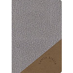 Biblia Reina Valera 1960 Letra Grande, tamaño manual, gris y marrón, símil piel | RVR 1960 Hand Size Giant Print Bible, Gray and Brown, LeatherTouch (Spanish Edition)