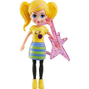 Polly Pocket Travel Toy with Two (3-inch) Dolls & 25 Accessories, Outer Space Fashion Pack with 2 Glow-in-The-Dark Pieces