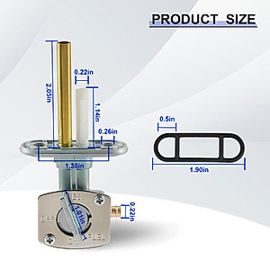 MOTOALL Tank Switch Gas Valve Fuel Petcock w/Gasket for Yamaha Bear 250 400 Shut Off Valve for Yamaha Bear Tracker 250 Bruin 250 Timberwolf ATV