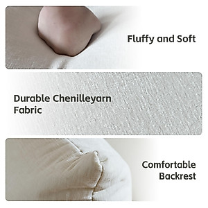 WJShome Modular Sectional Sofa,104" Chenilleyarn Minimalist Sofa Couch,3 Seater Convertible Couch Wide Living Room Sofa Sets for Office House，Beige