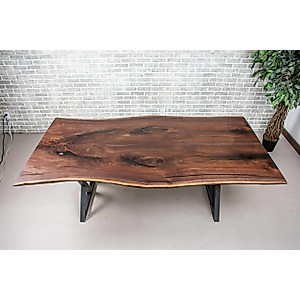 Live Edge Dining Table Epoxy Dining Table Living Room Table for 2, 4, 6, 8 Resin Coffee Table Epoxy Table Top End Table Bar Counter Wall Art Home Décor (without Stand, 36 x 20 Inches)