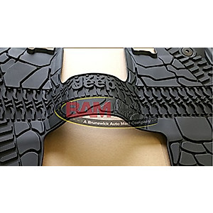 2016-2017 Jeep Wrangler 4 Door Unlimited Slush Mats Front and Rear Set of 3 OEM Mopar