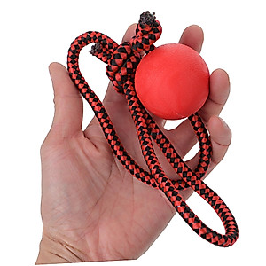 balacoo Training Pull Throw Toy 3pcs Dog Throwing Ball Rubber Ball on Rope Chuck It Stick Biting Rope for Fetch Ball Toy Dogs Fetch Toys Teething Toys for Puppies Chew The Ball