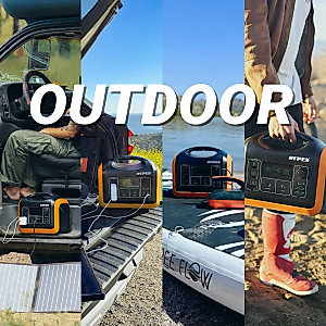 OUPES 1200W Solar Generator with 200w Panels Included, 992Wh Lifepo4 Power Station 3 x 1200W AC Outlets, Best for Camping Home Use, Power to RV/Van Trip