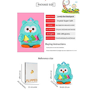 KTKA Cute Toddler Backpack Stuffed Cartoon Animal Mini Schoolbag For Boys And Girls (Blue owl)