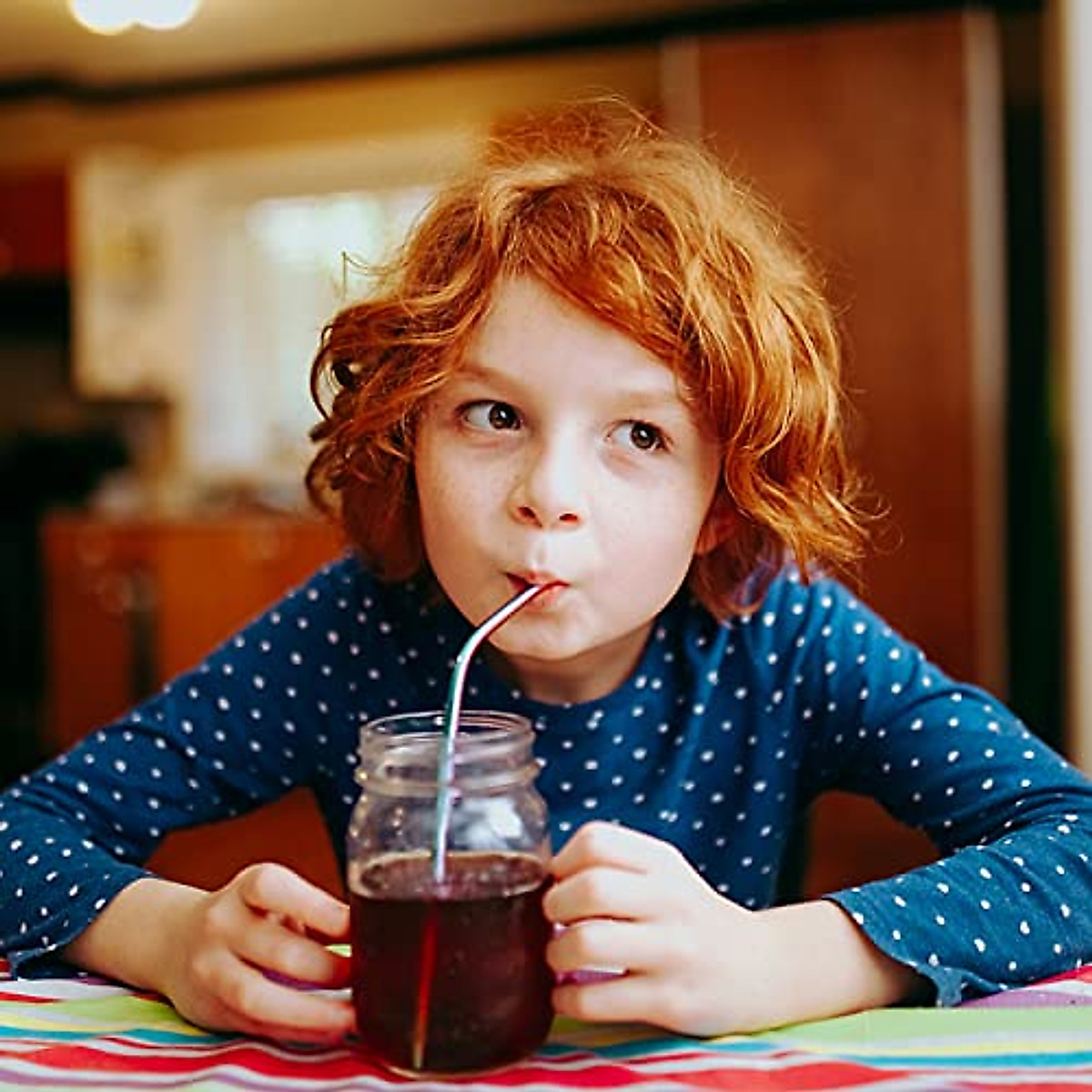 MJIYA Reusable Stainless Steel Metal Straws with Case Cleaning Brush, Long Drinking Straws for 30 oz and 20 oz Tumblers