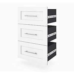 Bestar Pur 3-Drawer set for 25“ storage unit in White