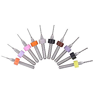 ApplianPar PCB Drill Bits Set Spiral Flute Carbide 0.3mm to 1.2mm for Dremel Print Circuit Board Stone Jewelry CNC Engraving Pack of 50