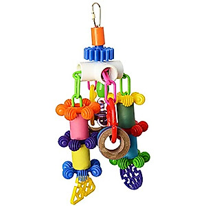 Super Bird Creations SB878 4 Way Fun Bird Toy, Medium/Large Bird Size, 11" x 4.5"