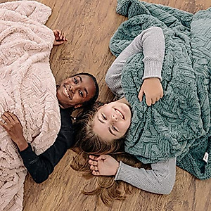 Chanasya Fuzzy Soft Cloud Textured Embossed Faux Fur Throw Blanket - Plush Sherpa Solid Cozy Blanket for Bed Sofa Chair Couch Cover Living Bed Room (50x65 Inches) Classy Pink Blanket