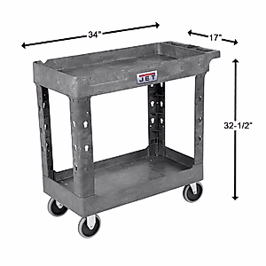JET 34" x 17" Utility Service Cart, 550 Lbs. Capacity (Model PUC-3417)