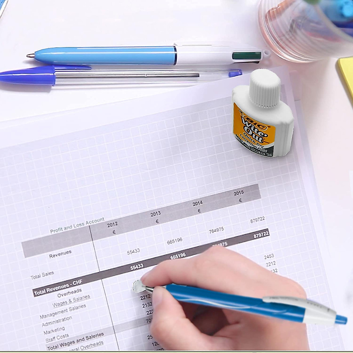 BIC Wite-Out Quick Dry Correction Fluid - 3 Pack (BICWOFQD324)