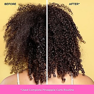 Pacifica Shampoo & Conditioner Set - Pineapple Curls Curl Defining Hair Care, Hyaluronic Acid, Coconut Oil, No Frizz, For Curly Coily Hair Clean Vegan & Cruelty-Free Dermatologist Tested