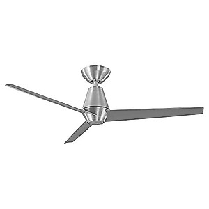 Slim Smart Indoor and Outdoor 3-Blade Ceiling Fan 52in Brushed Aluminum with 3500K LED Light Kit and Remote Control works with Alexa, Google Assistant, Samsung Things, and iOS or Android App