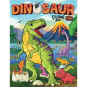 Dinosaur Coloring Book for Kids: Realistic, Fun, Adorable Illustrations for Your Young Dinosaur Enthusiast - Explore Prehistoric Lands within the Dino Family Universe