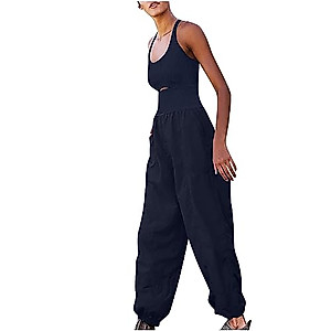 SHOPESSA Long Pants Tennis Jumpsuit for Women Fitted Romper Shorts for Women Workout Sets for Women Girls Preppy Clothes Trending Clothes for Women 2023 Stocking Stuffers for Women