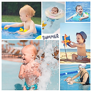 Durio Reusable Swim Diapers Washable Baby Swim Diaper Unisex Infant Toddler Swimming Diapers A White 12-18 Months